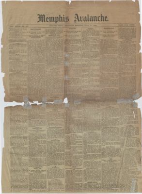 "Memphis Avalanche, 1885"