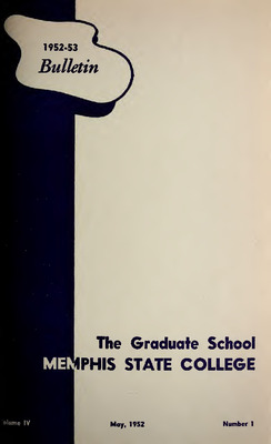 "1952 May, Memphis State College bulletin"