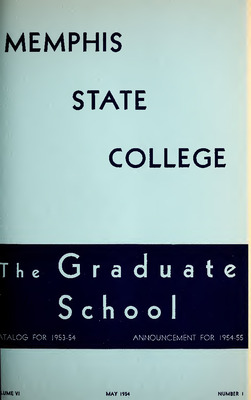 "1954 May, Memphis State College bulletin"