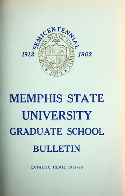 "1962 September, Memphis State University bulletin"