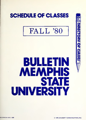 "1980 July, Memphis State University bulletin"