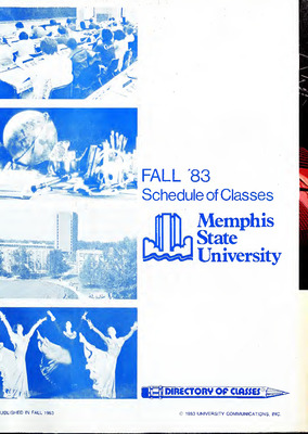 "1983 Fall, Memphis State University schedule of classes"