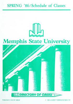 "1986 Spring, Memphis State University schedule of classes"