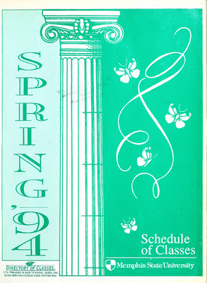 "1994 Spring, Memphis State University schedule of classes"