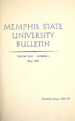 "1957 May, Memphis State University bulletin"