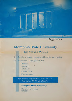 "1964 September, Memphis State University bulletin"